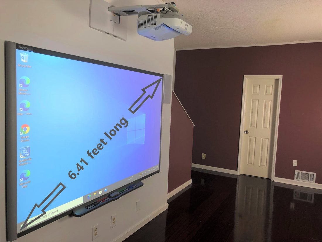 Interactive Smart Board with Projector Bundle for Classroom/Office Pro